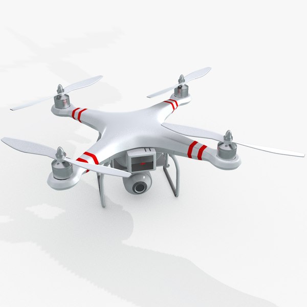 quad copter phantom 3d obj