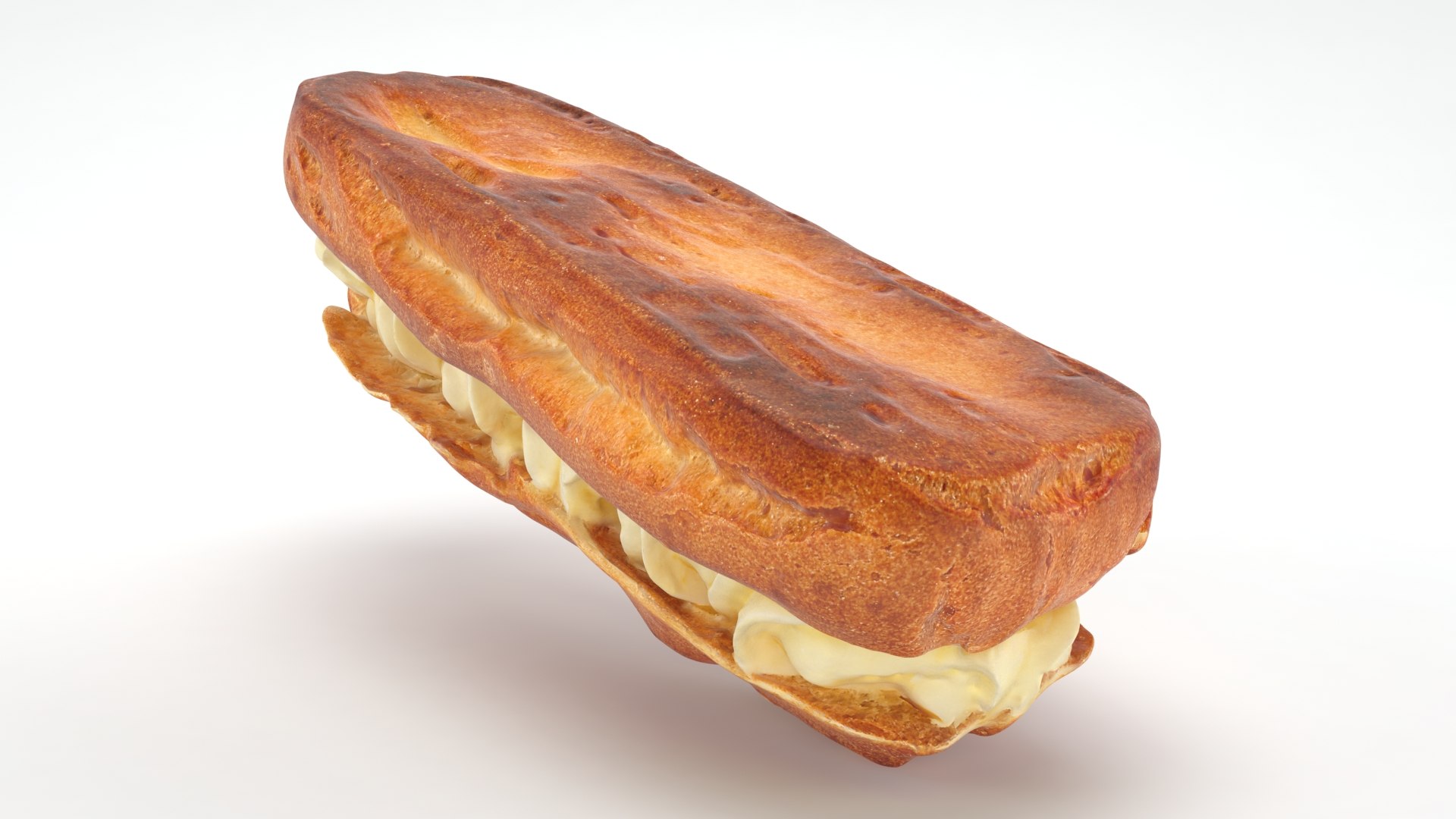 3D Vanilla Eclair model - TurboSquid 2047424