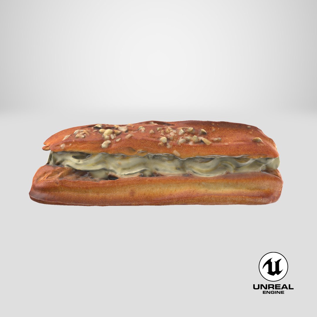 3D Vanilla Eclair Model - TurboSquid 2047424