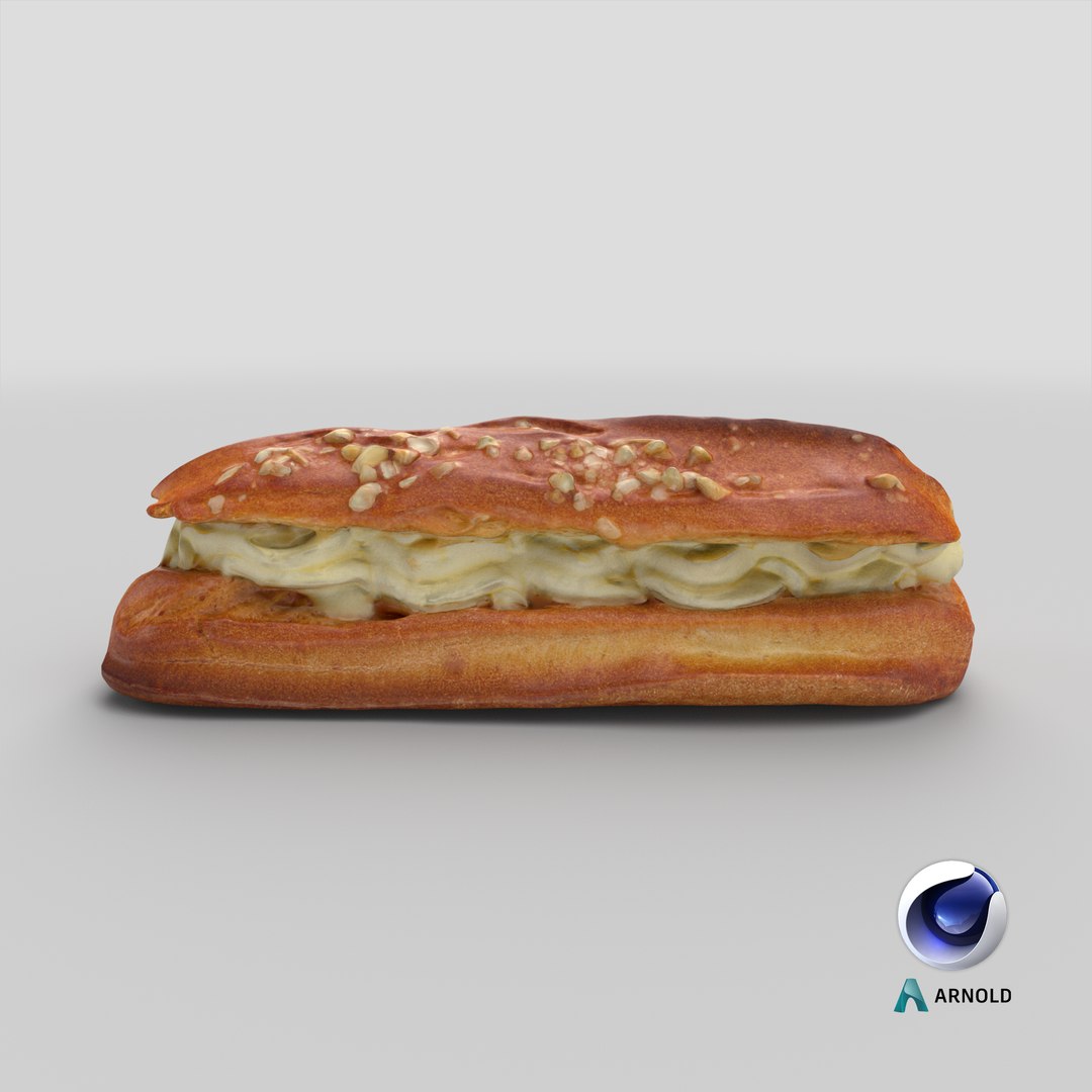 3D Vanilla Eclair Model - TurboSquid 2047424