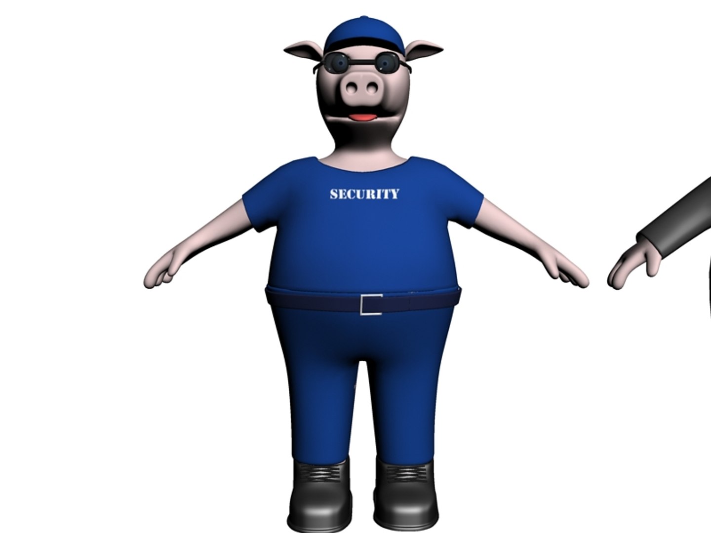 3d model pork security officer
