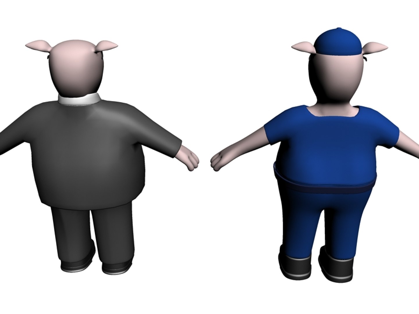 3d model pork security officer