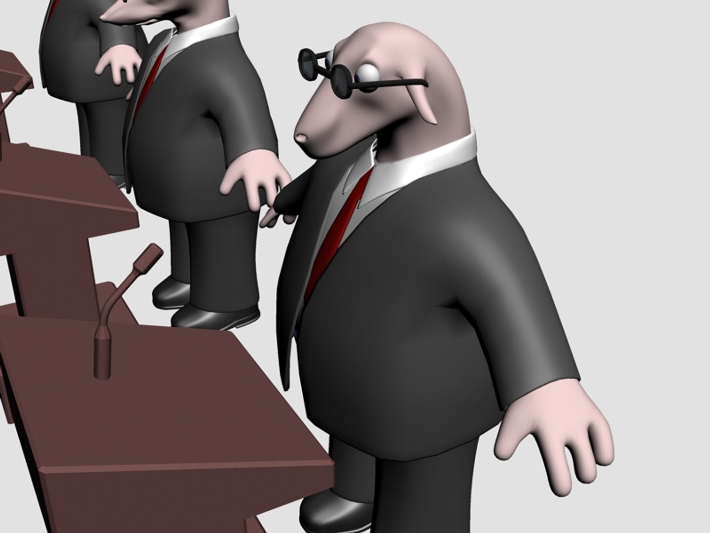 3d model pork security officer