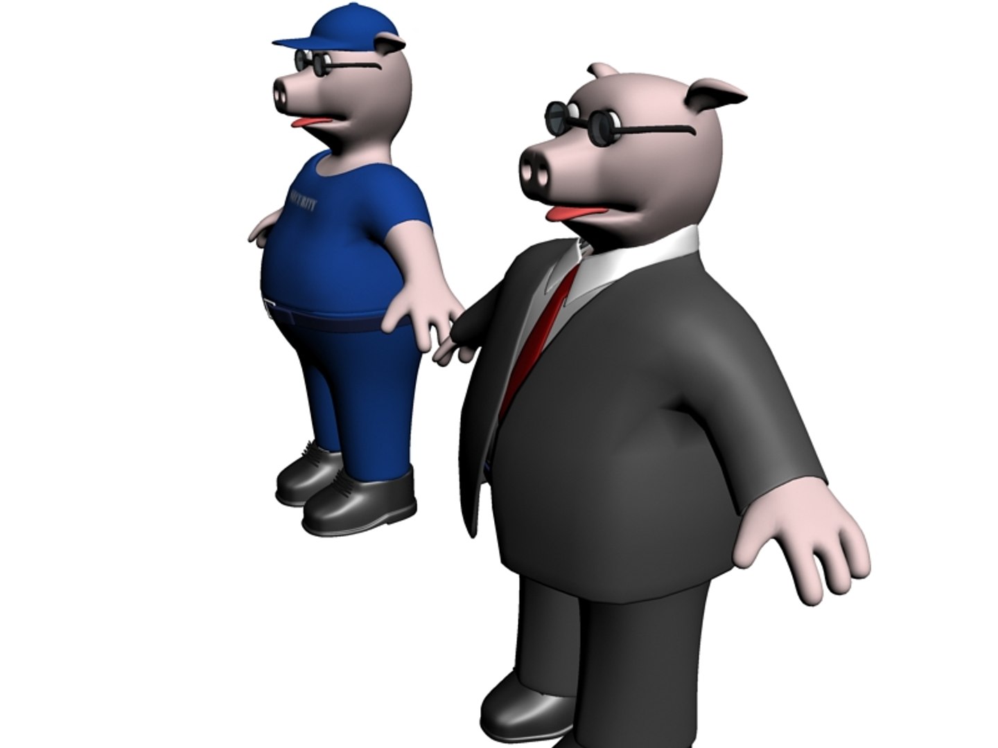 3d model pork security officer