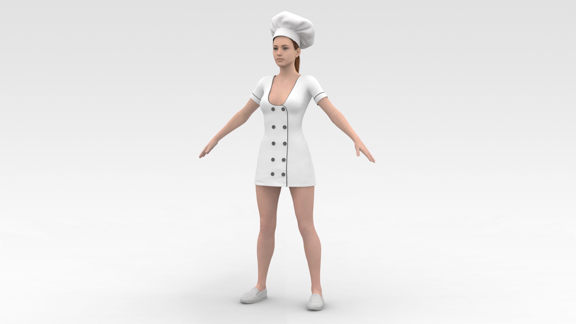 Female Chef 3D Model - TurboSquid 1820391
