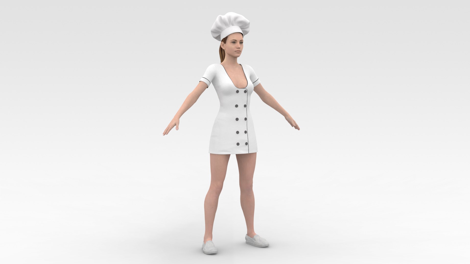 Female Chef 3D Model - TurboSquid 1820391