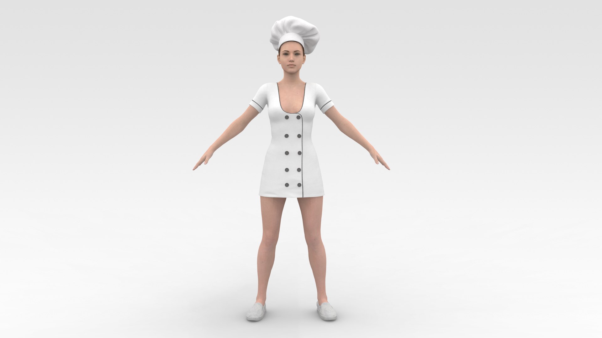 Female Chef 3D Model - TurboSquid 1820391