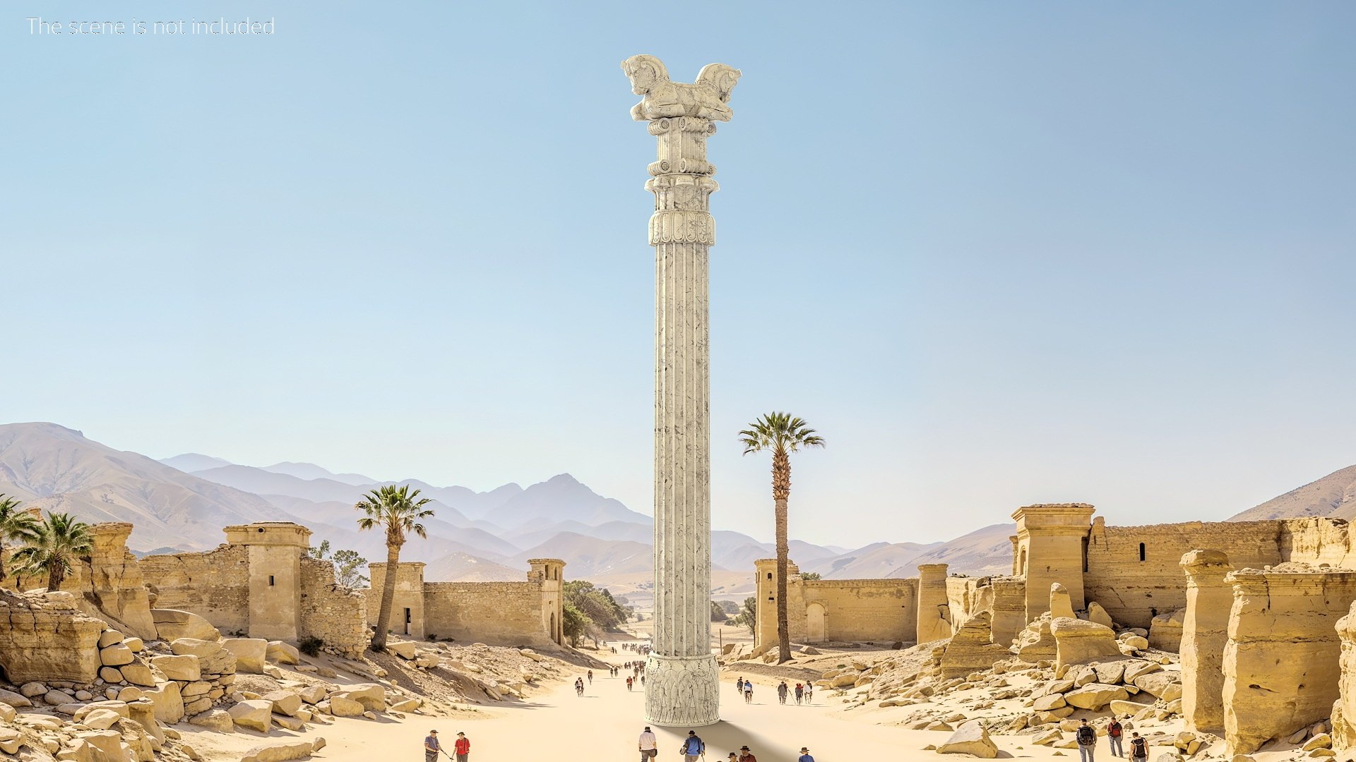 Ancient Marble Column With Sculpted Animal Capital 3D - TurboSquid 2489292
