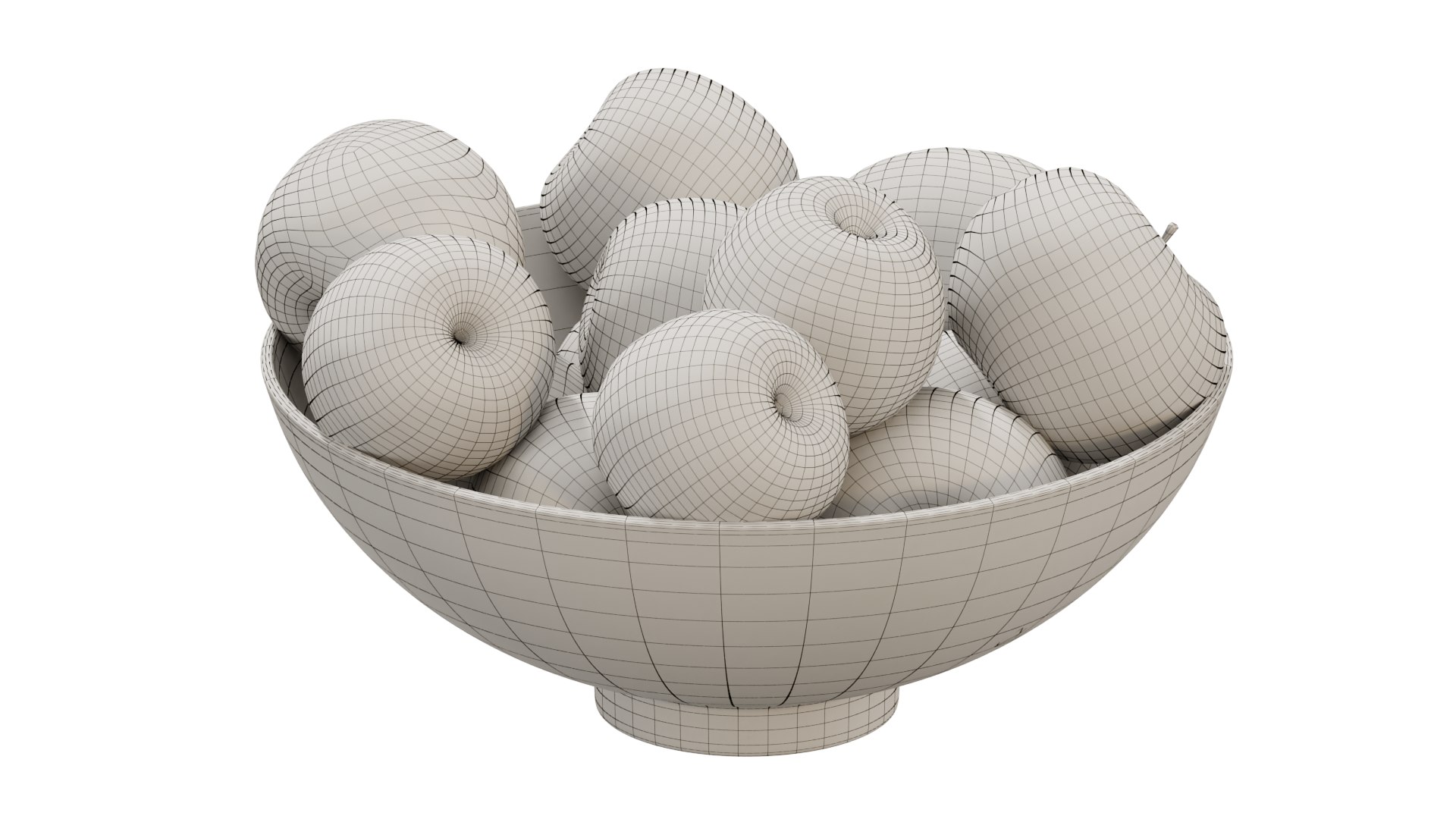 Glass Footed Fruit Bowl Set 18 3d Model Turbosquid 1955766