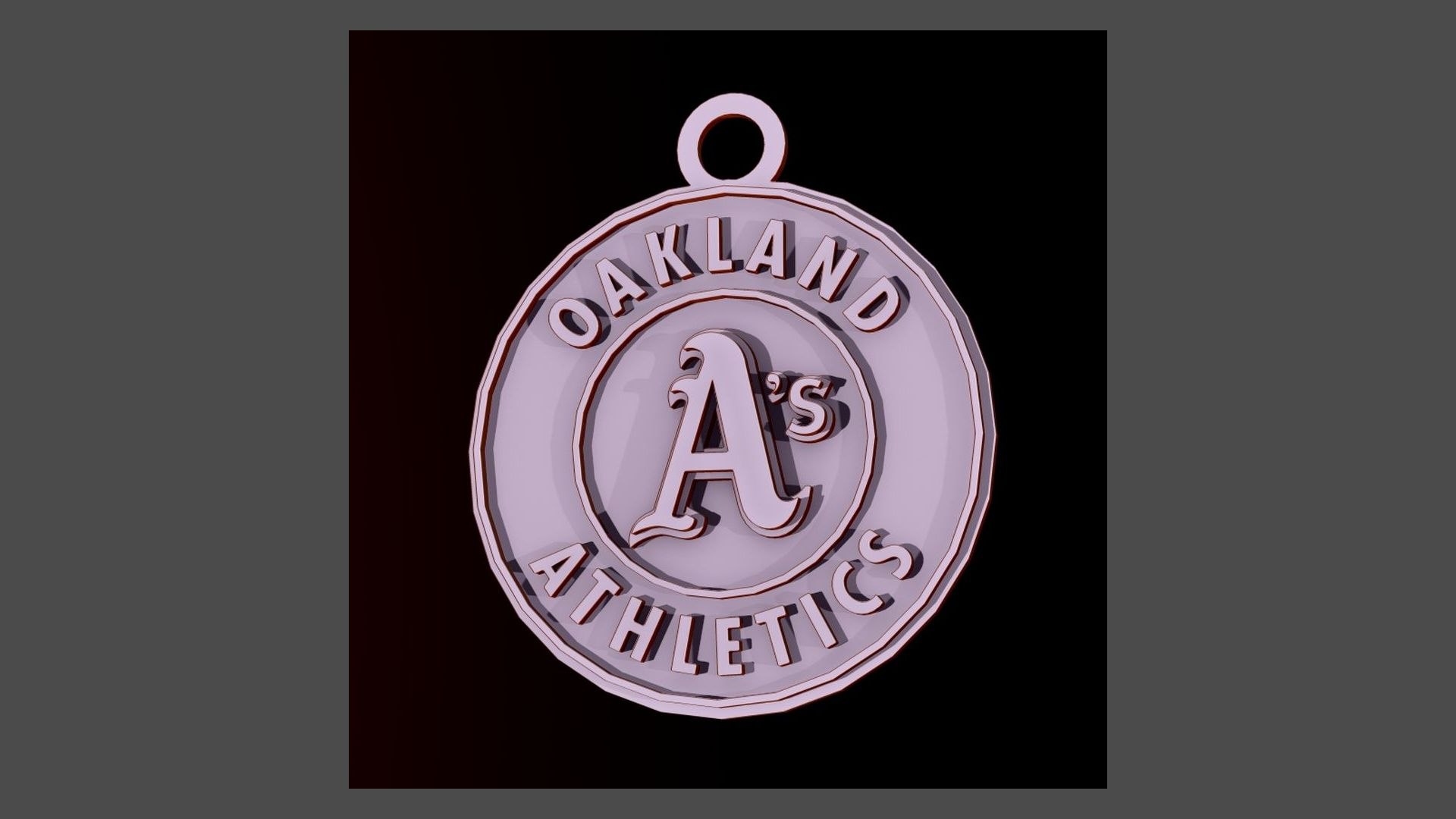 Oakland Athletics Logo Keychan Shield Printable And Renderable 3D ...