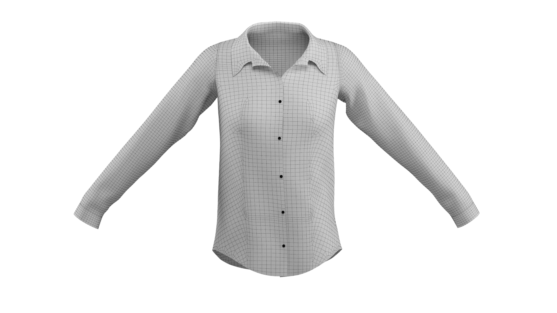 Classic Blouse Female 3D Model - TurboSquid 1566799