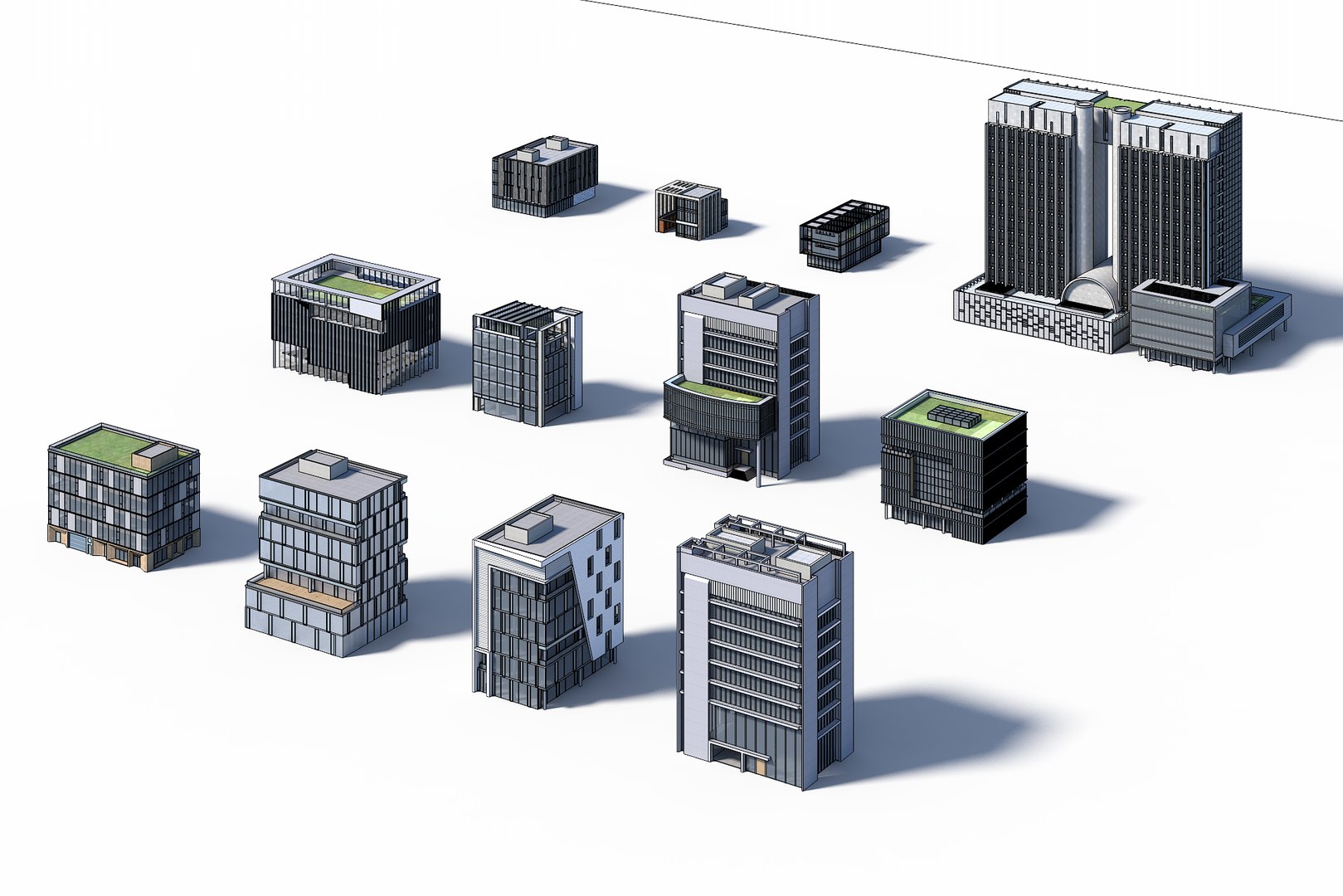 Architecture-commerce and business buildings1 3D model - TurboSquid 2009467