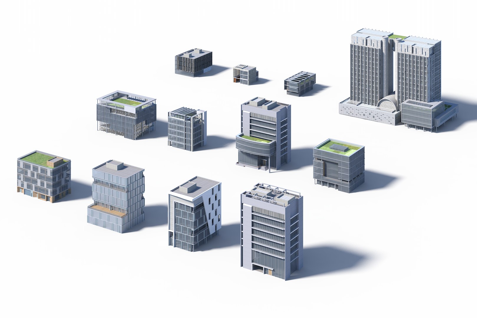 Architecture-commerce and business buildings1 3D model - TurboSquid 2009467