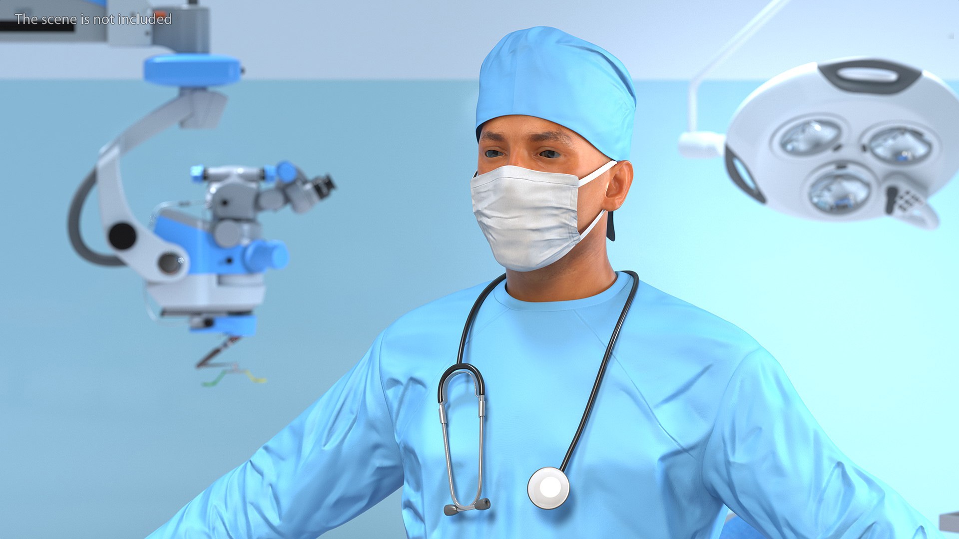3D Surgeon Doctor in Mask Rigged - TurboSquid 2144114