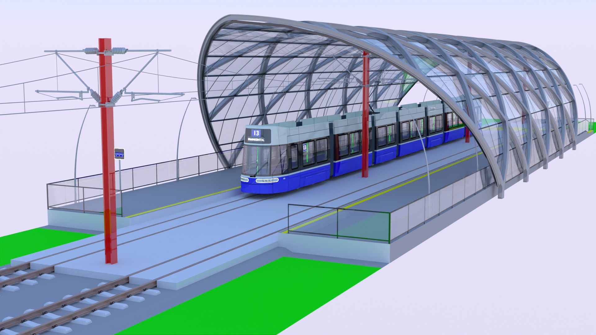 Zurich Tram Stops 3D Model - TurboSquid 2245185