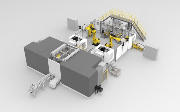 3D model Automatic Crankcase Lower Body Production Line - TurboSquid ...