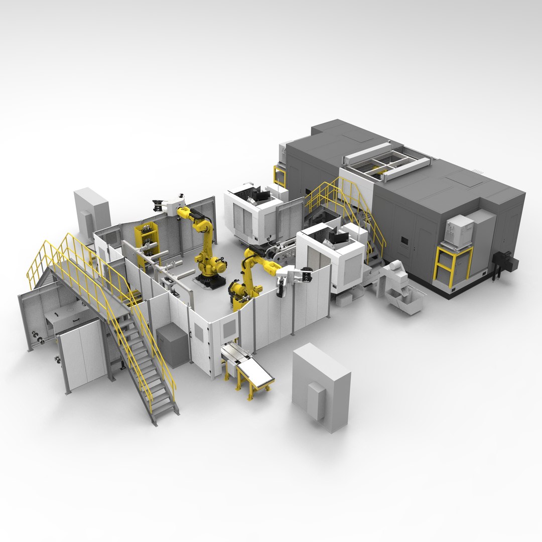 3D Model Automatic Crankcase Lower Body Production Line - TurboSquid ...