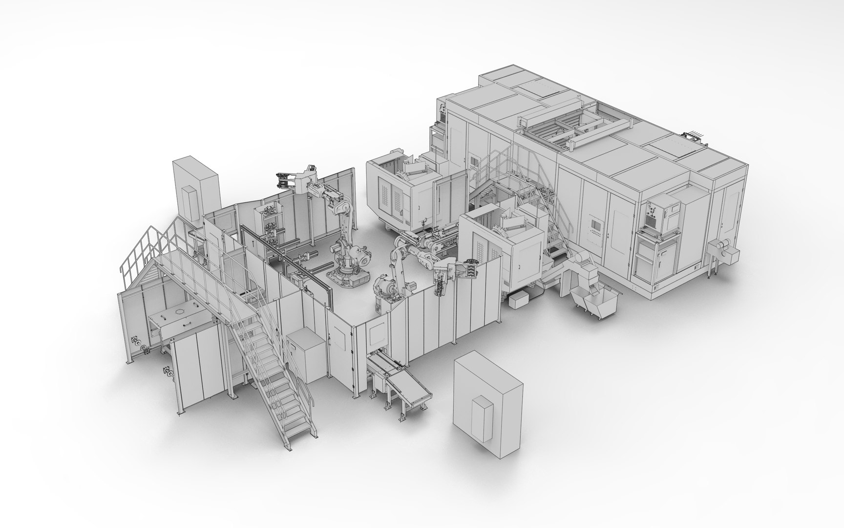 3D Model Automatic Crankcase Lower Body Production Line - TurboSquid ...