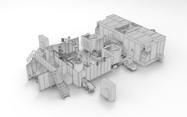 3D model Automatic Crankcase Lower Body Production Line - TurboSquid ...