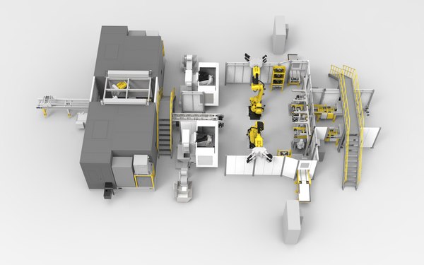 3D model Automatic Crankcase Lower Body Production Line - TurboSquid ...