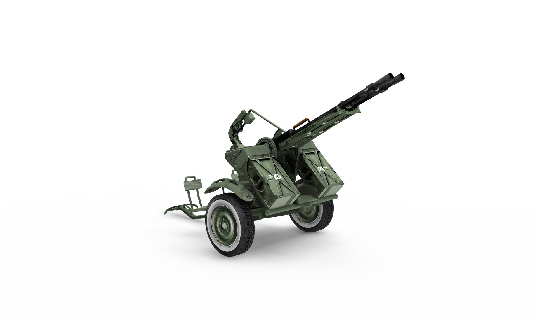 ZPU-2 3D Model - TurboSquid 1992636