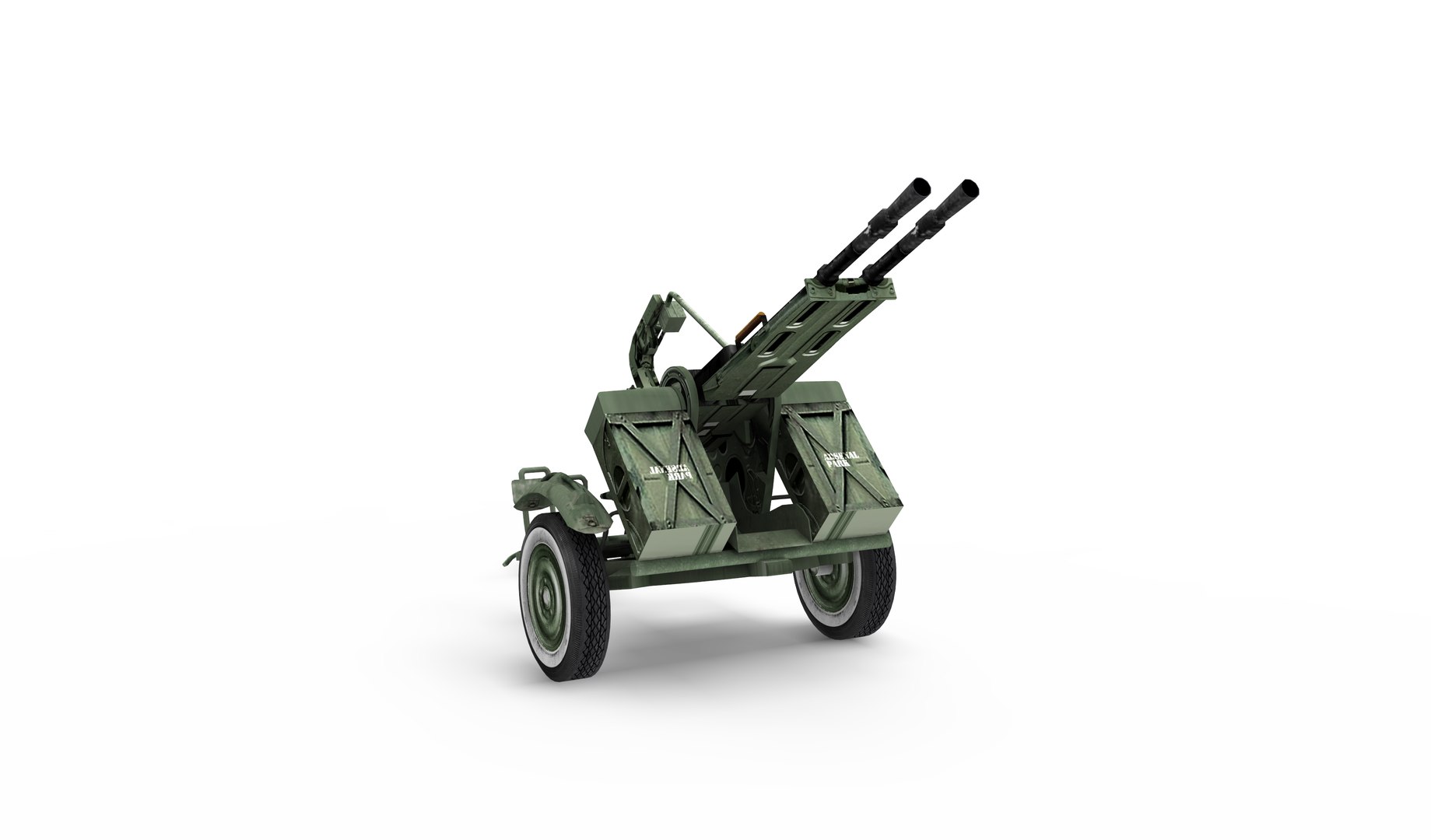 ZPU-2 3D Model - TurboSquid 1992636