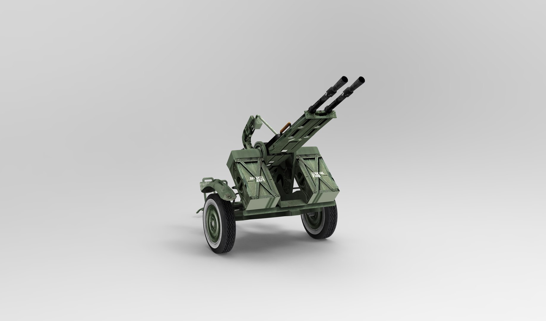 ZPU-2 3D Model - TurboSquid 1992636