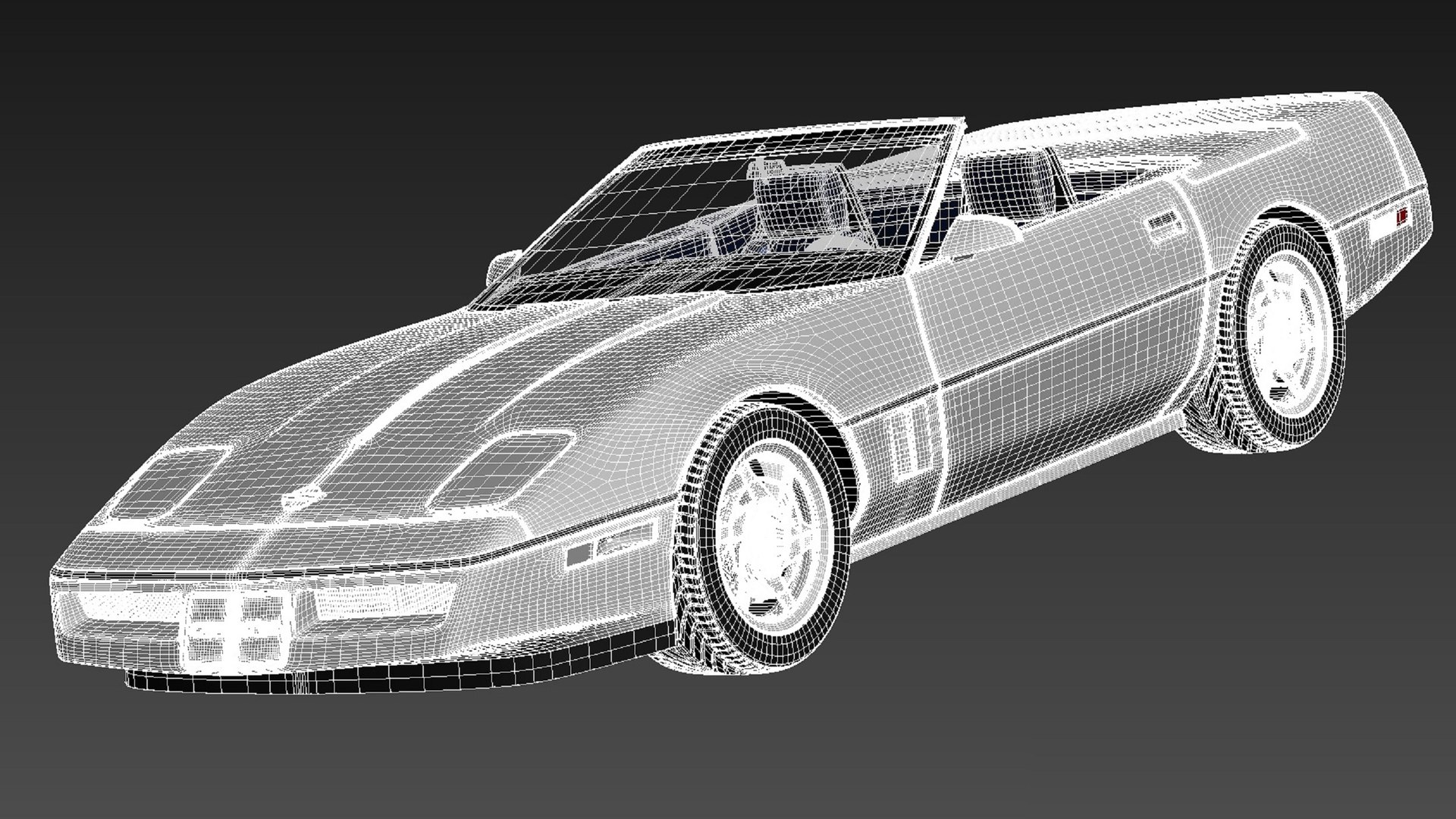 3d Obj Chevrolet Corvette C4 Convertible
