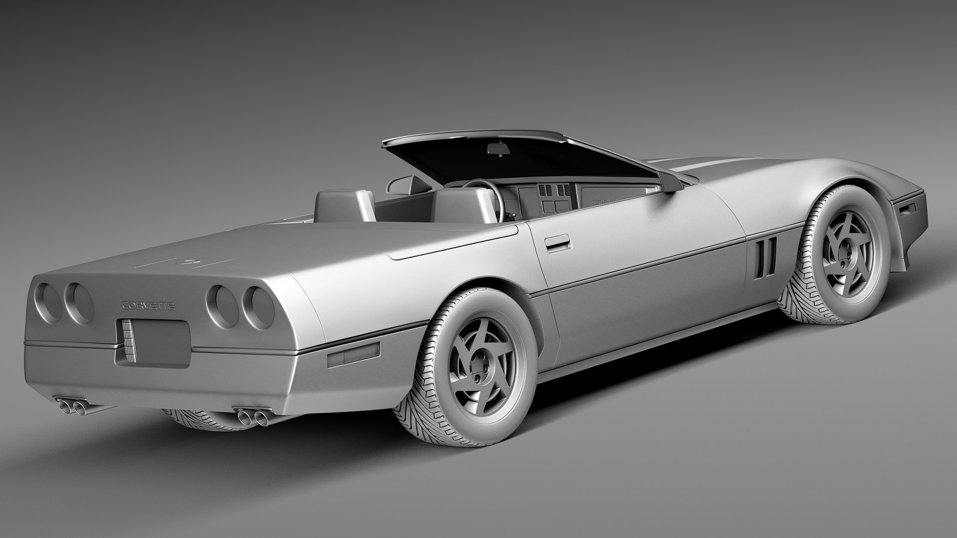 3d Obj Chevrolet Corvette C4 Convertible