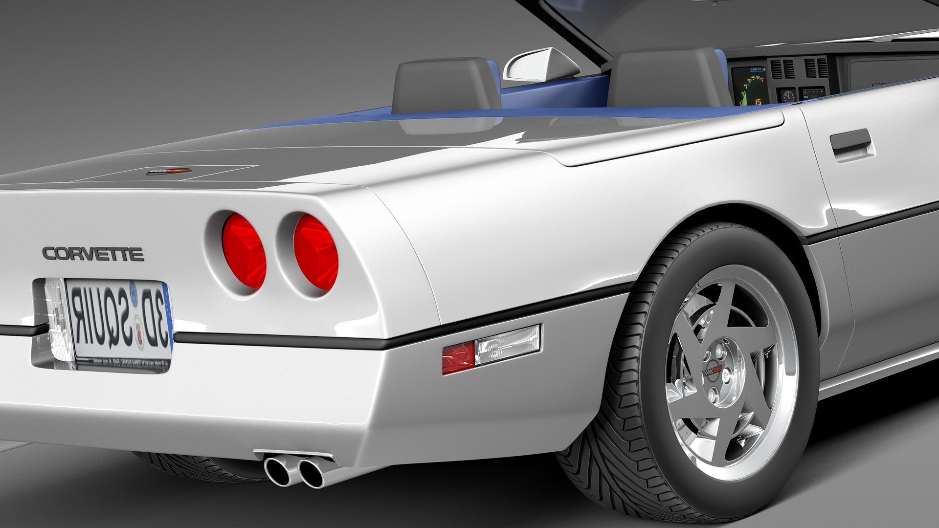 3d Obj Chevrolet Corvette C4 Convertible