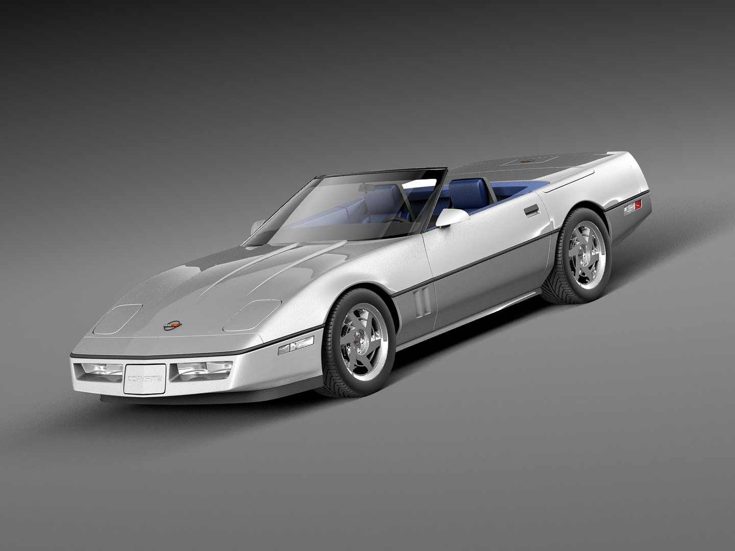 3d Obj Chevrolet Corvette C4 Convertible