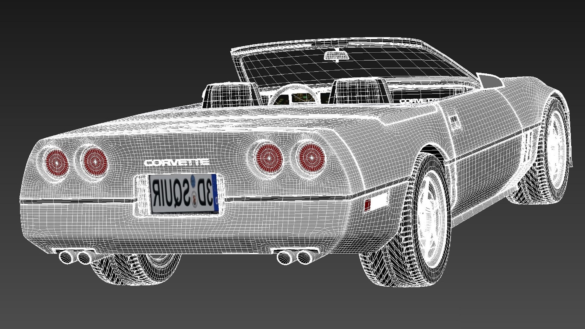 3d Obj Chevrolet Corvette C4 Convertible