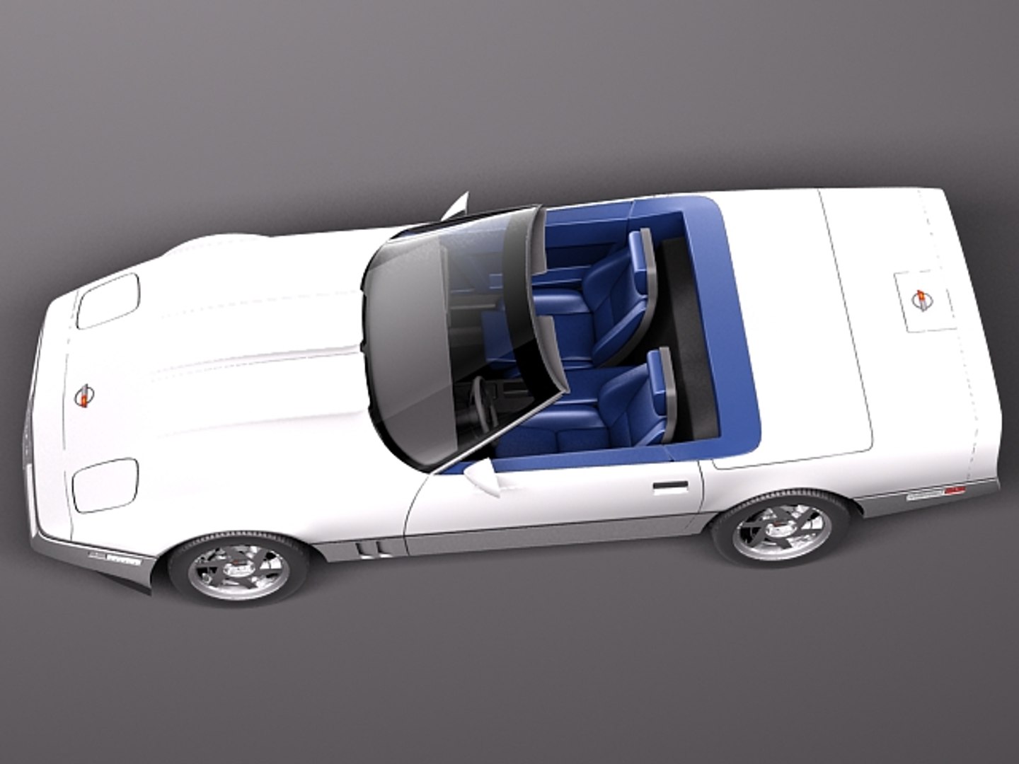 3d obj chevrolet corvette c4 convertible