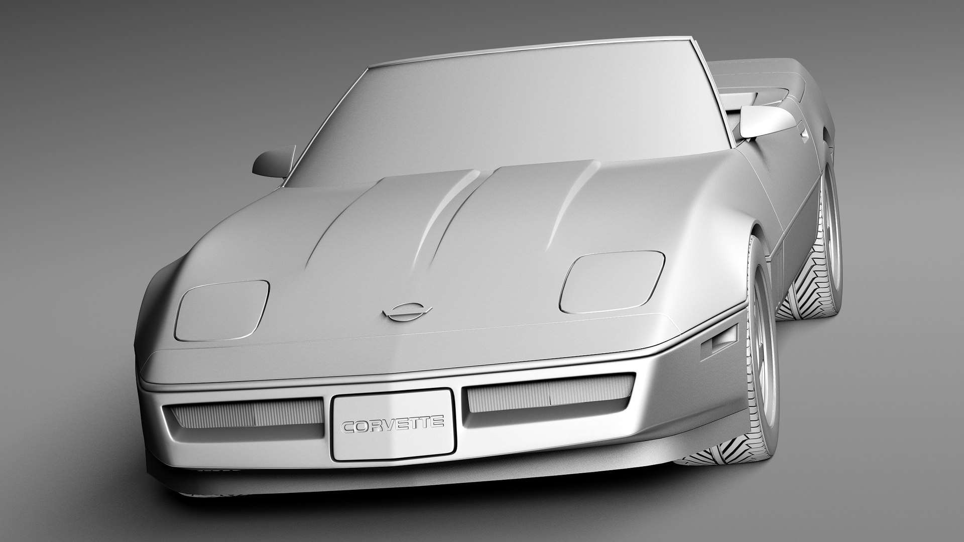 3d Obj Chevrolet Corvette C4 Convertible