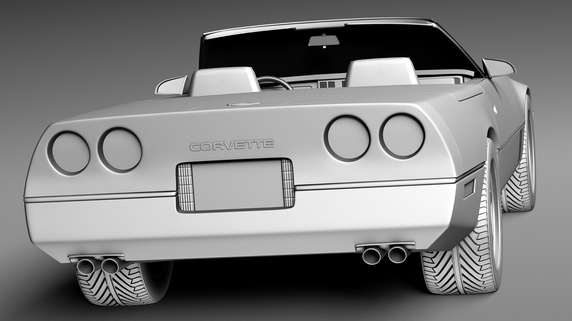 3d Obj Chevrolet Corvette C4 Convertible