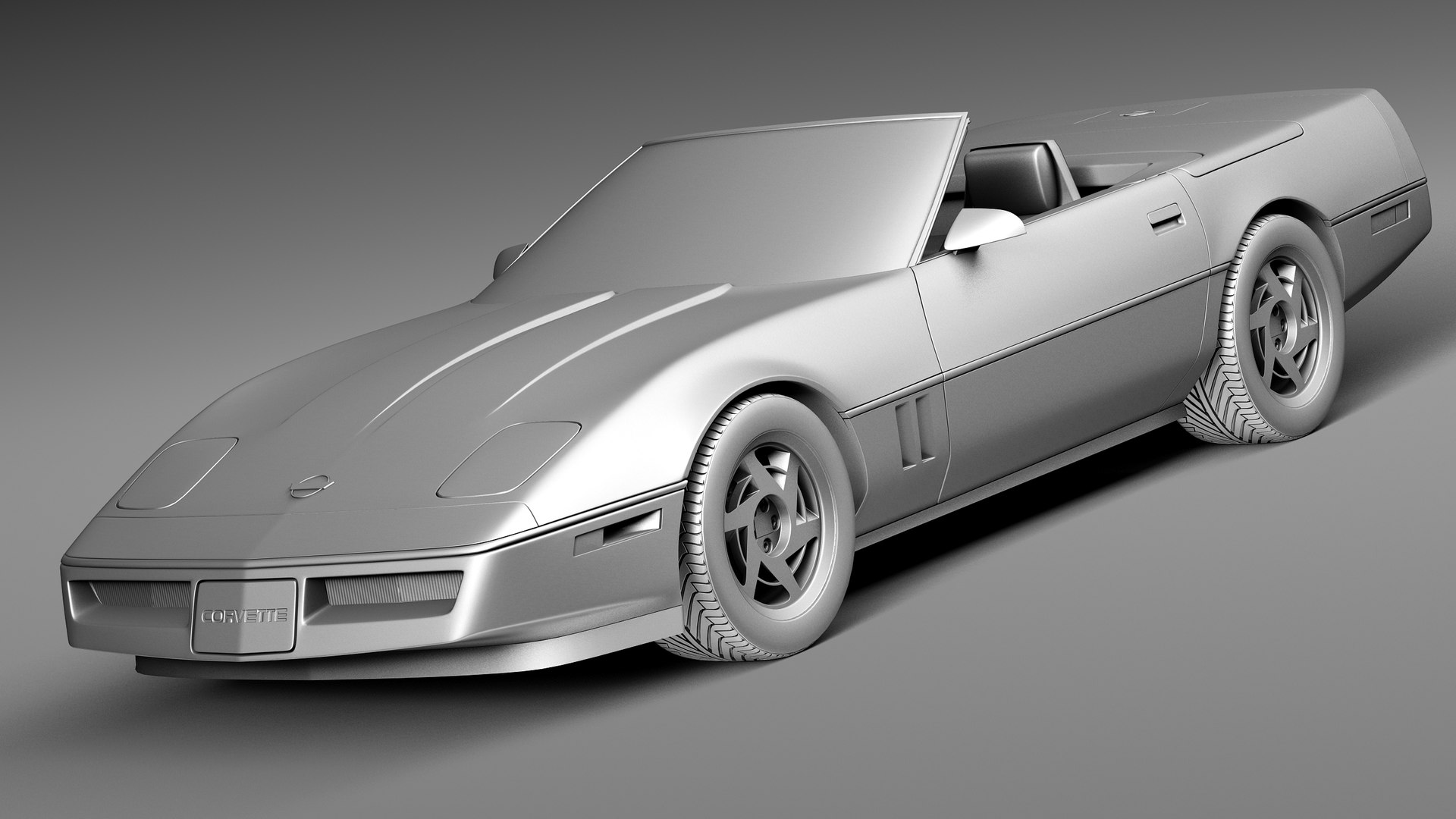 3d Obj Chevrolet Corvette C4 Convertible