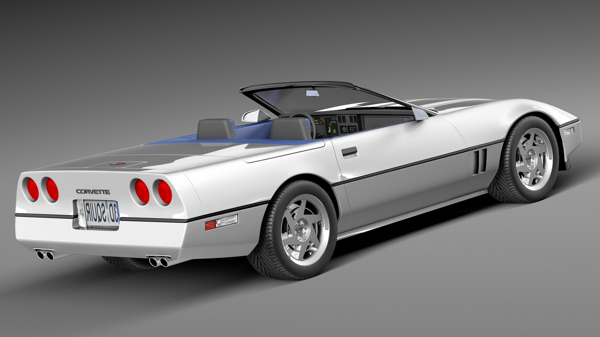 3d Obj Chevrolet Corvette C4 Convertible