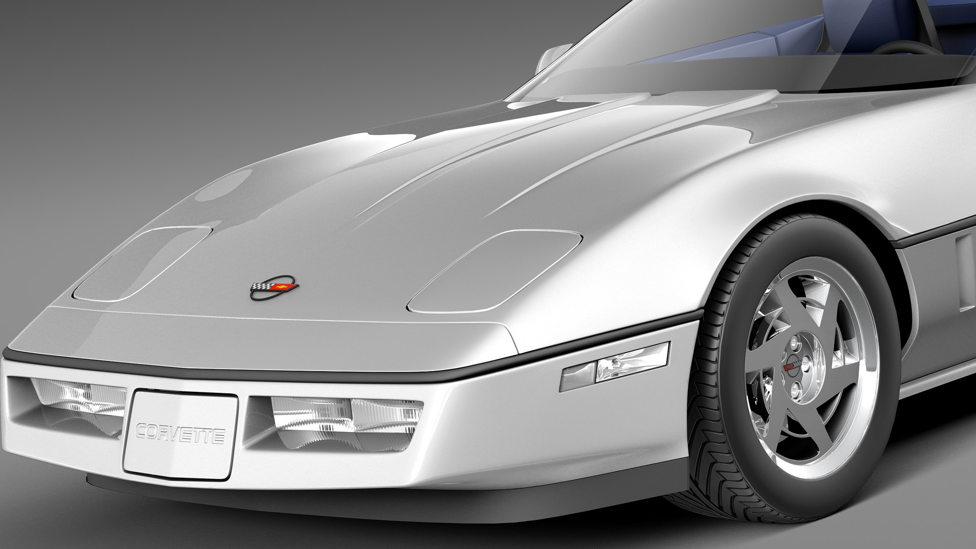 3d Obj Chevrolet Corvette C4 Convertible