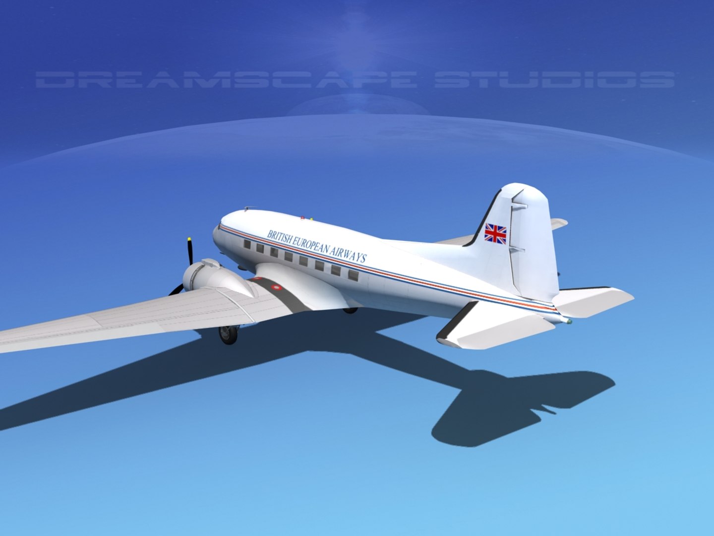 3d model dc-3 douglas
