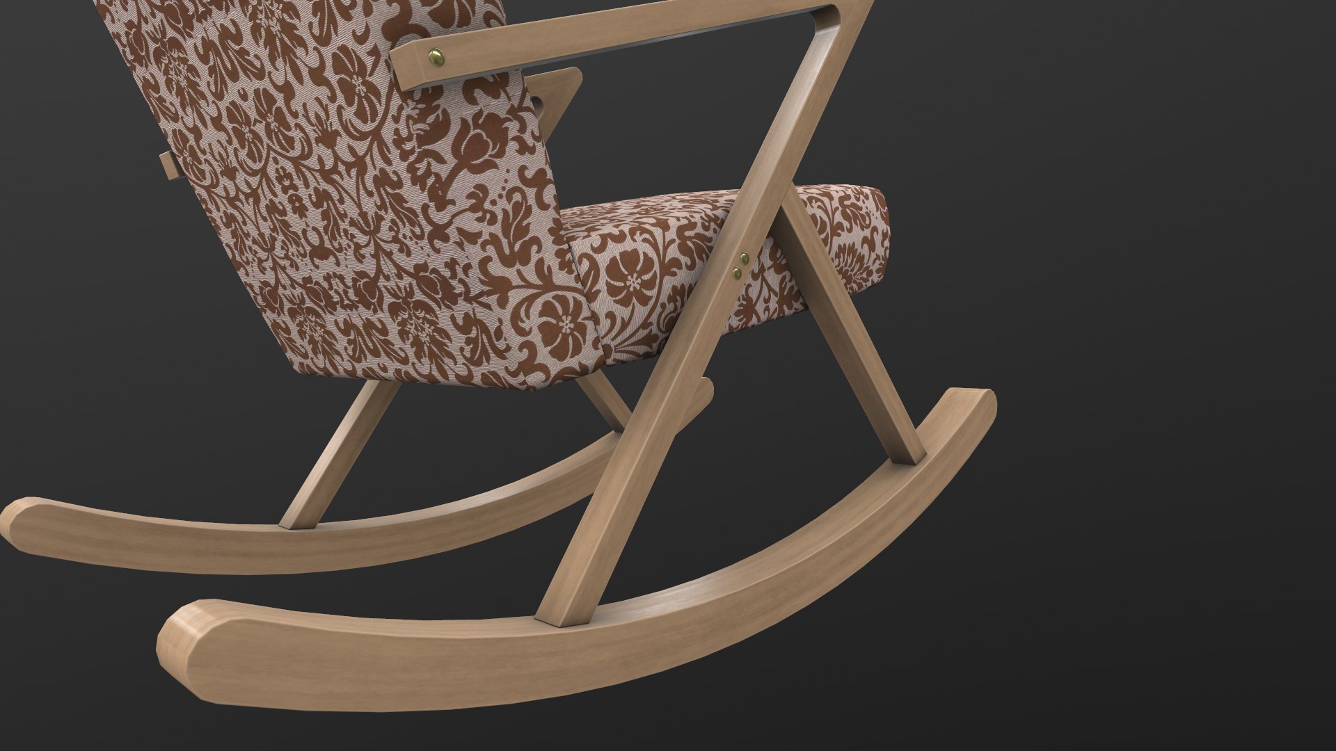 3D Rocking Chair AR VR PBR Lowpoly with game ready - TurboSquid 2070541
