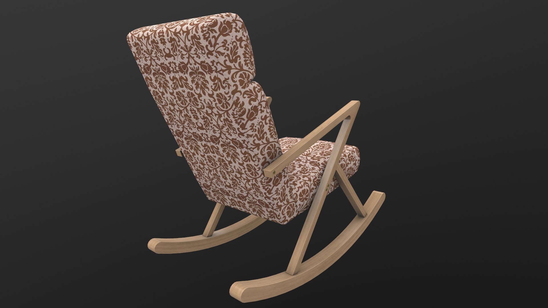 3D Rocking Chair AR VR PBR Lowpoly with game ready - TurboSquid 2070541