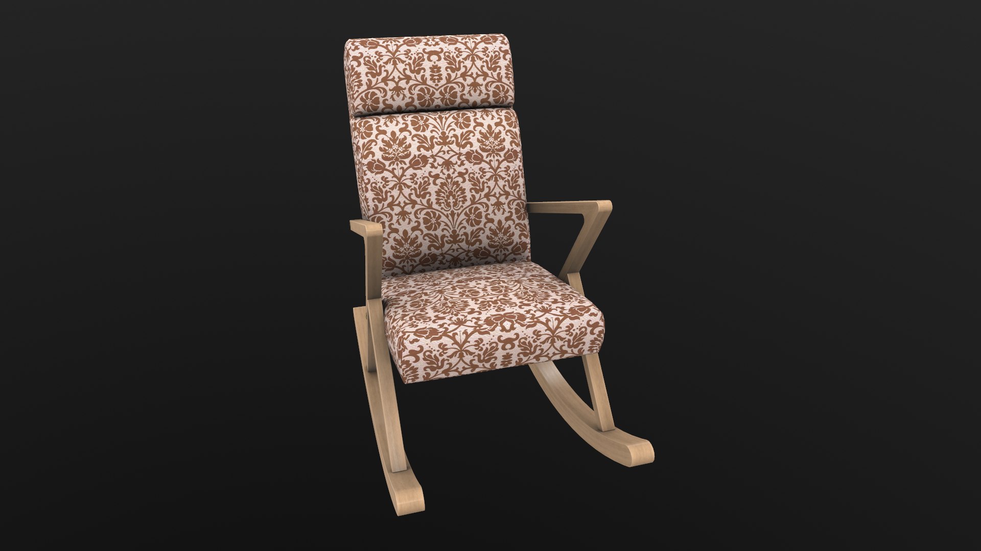 3D Rocking Chair AR VR PBR Lowpoly with game ready - TurboSquid 2070541