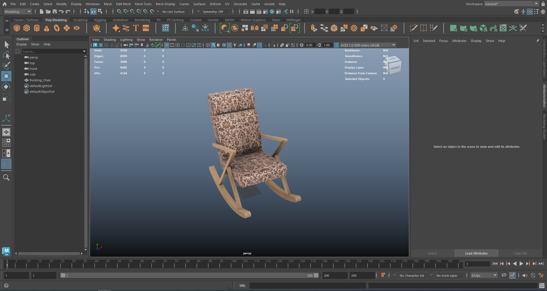 3D Rocking Chair AR VR PBR Lowpoly with game ready - TurboSquid 2070541