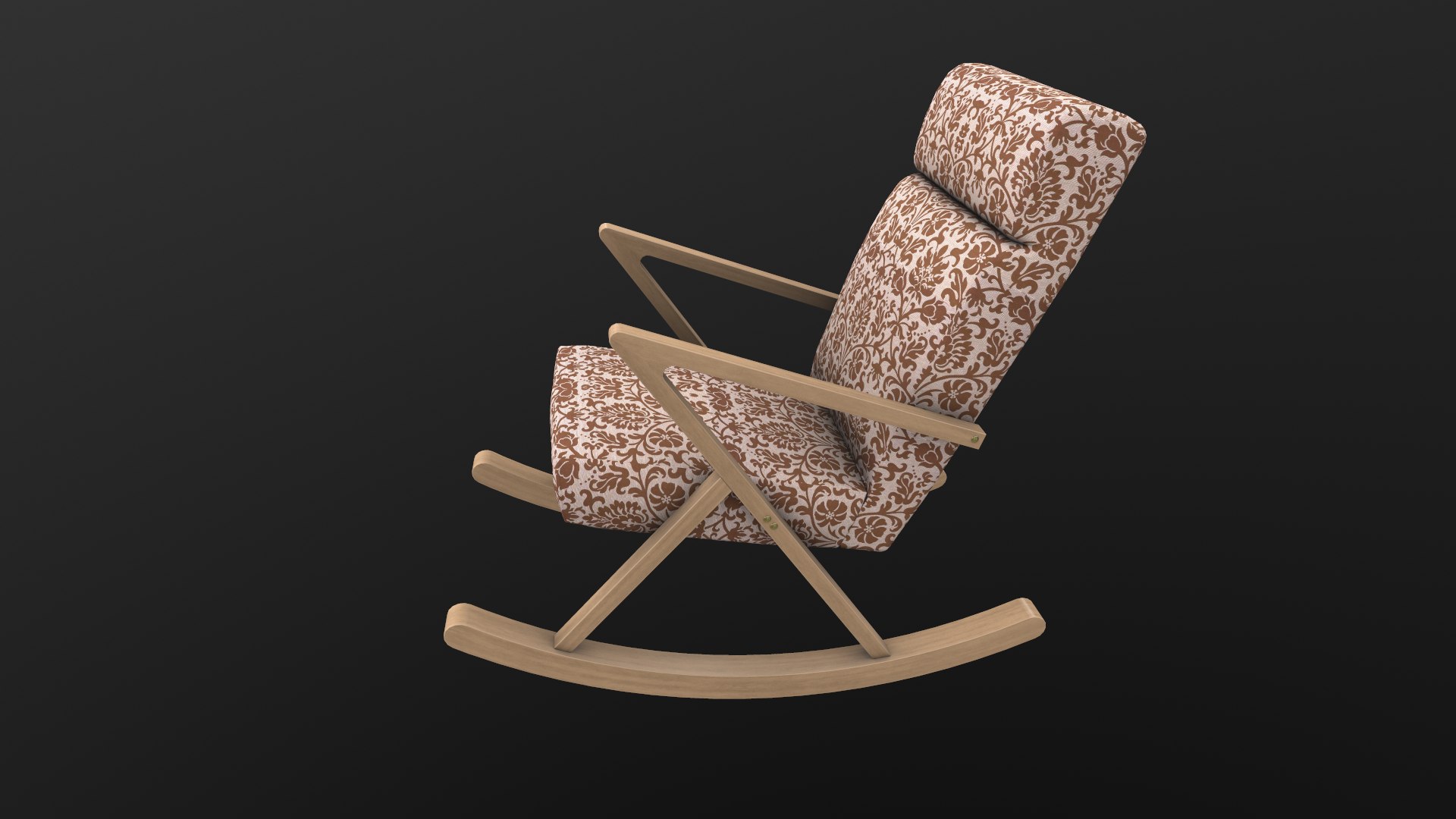 3D Rocking Chair AR VR PBR Lowpoly with game ready - TurboSquid 2070541