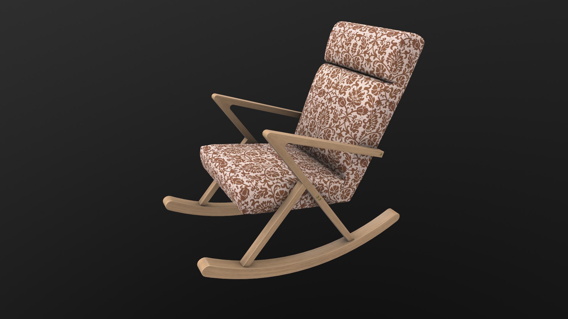 3D Rocking Chair AR VR PBR Lowpoly With Game Ready - TurboSquid 2070541