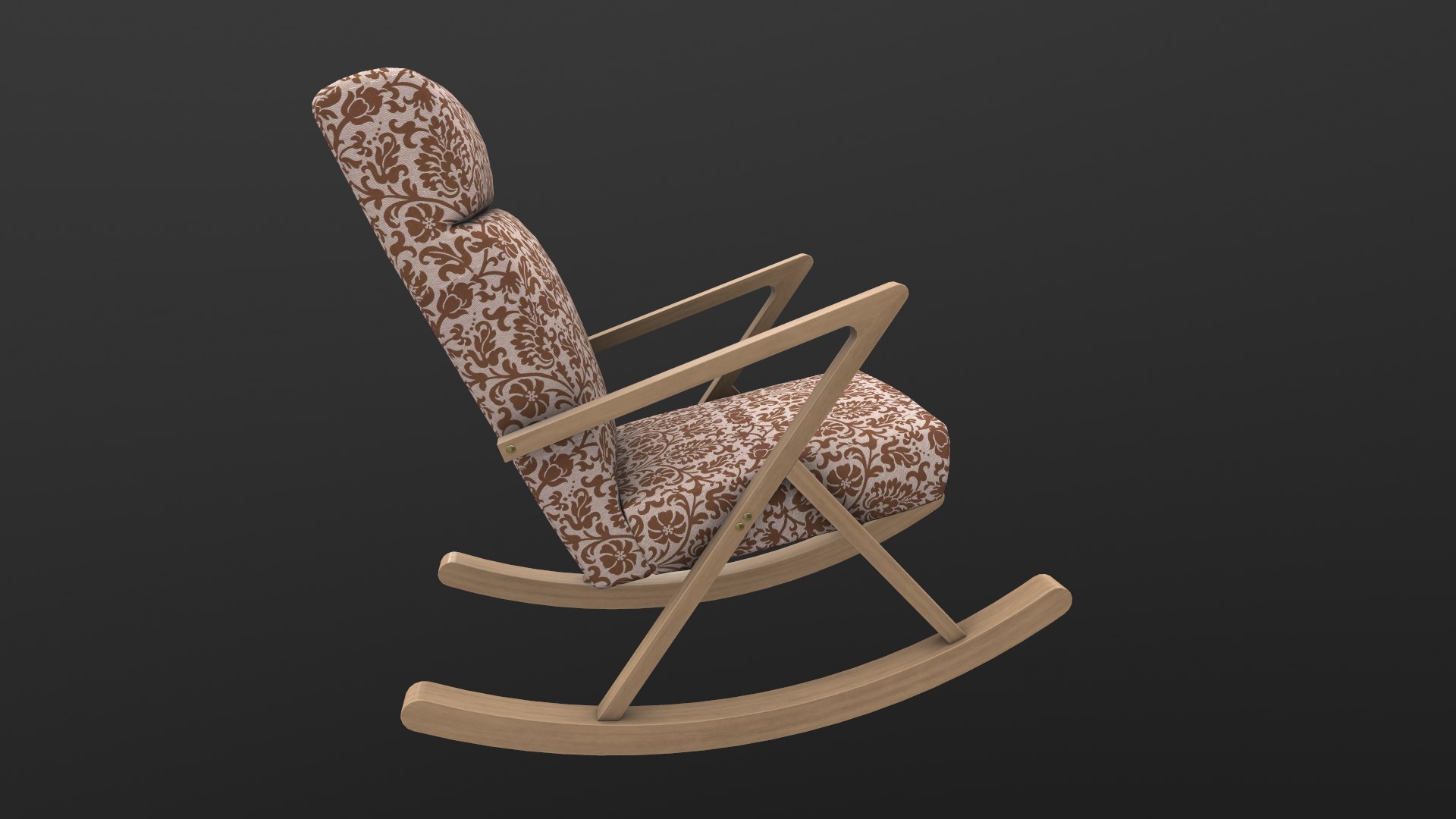 3D Rocking Chair AR VR PBR Lowpoly with game ready - TurboSquid 2070541