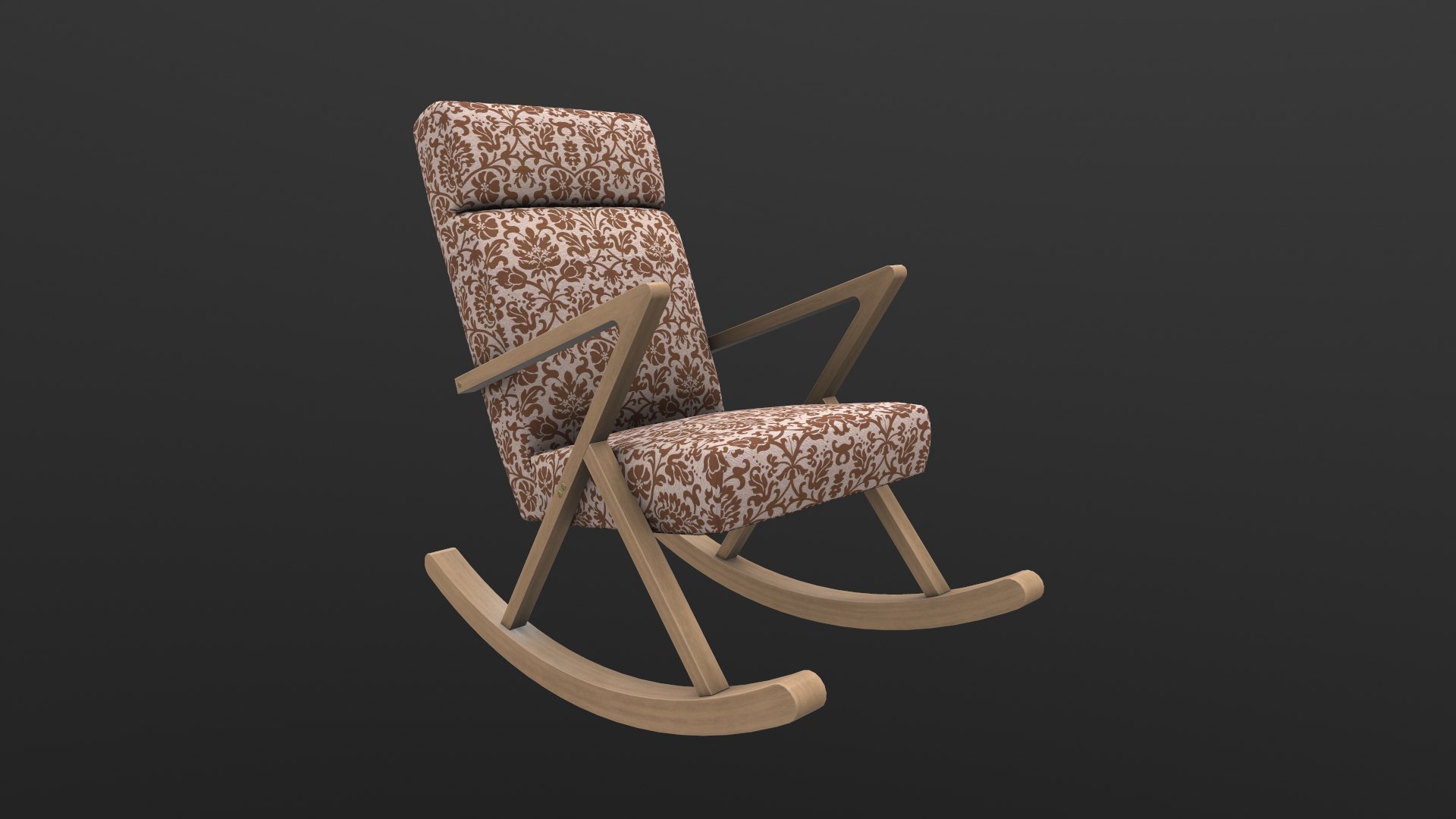 3D Rocking Chair AR VR PBR Lowpoly with game ready - TurboSquid 2070541