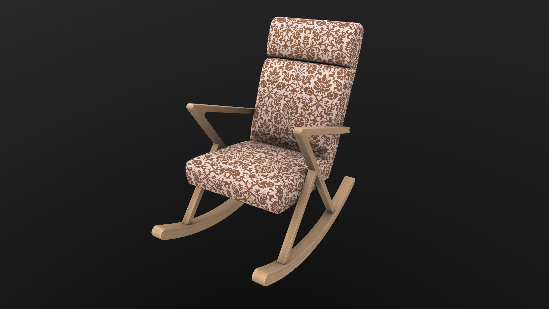 3D Rocking Chair AR VR PBR Lowpoly with game ready - TurboSquid 2070541