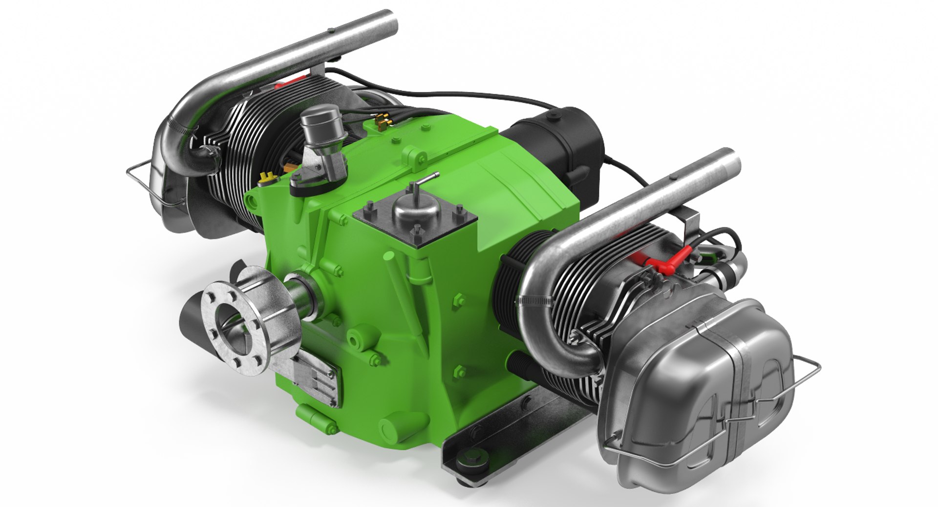 Small Airplane Engine 3d Model