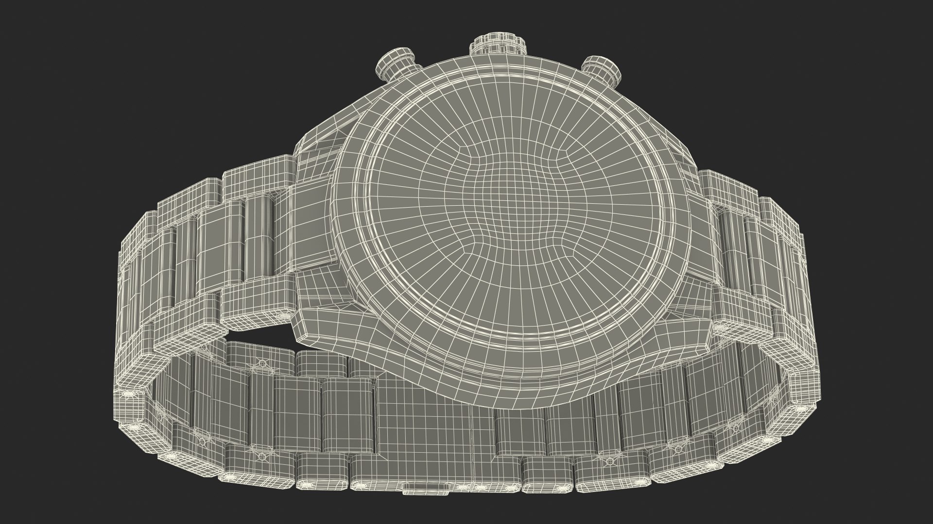 3D Chronograph Mechanical Watch Black Dial - TurboSquid 1843103